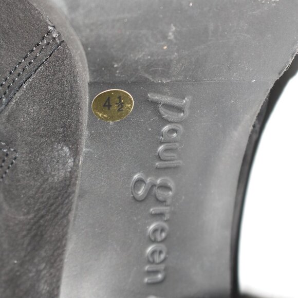 Paul Green | Shoes | Nwt 55 Paul Green Selma Lug Sole Bootie Buckle Black Nubuck 45 Au 7 Us Td4 ...